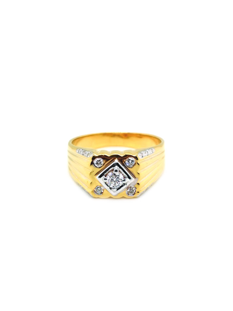 20K Yellow Gold Diamond Ring - ValueMax Jewellery